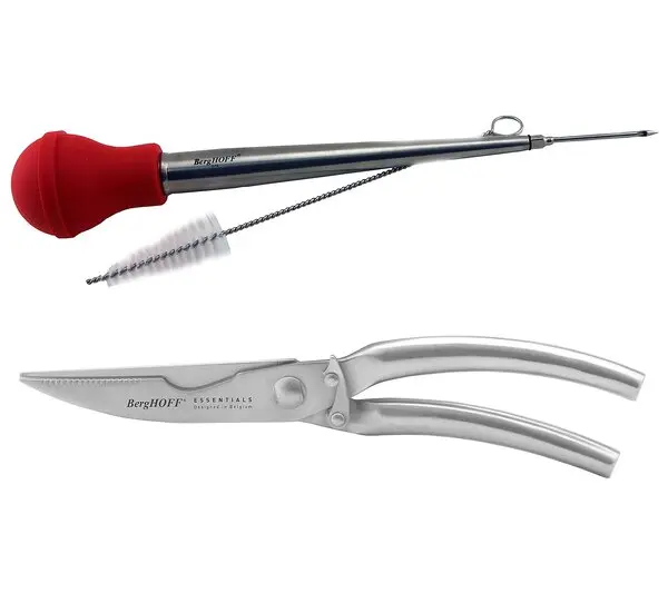 BERGHOFF 3pc Poultry Tool Set, Baster, Injector& Shears