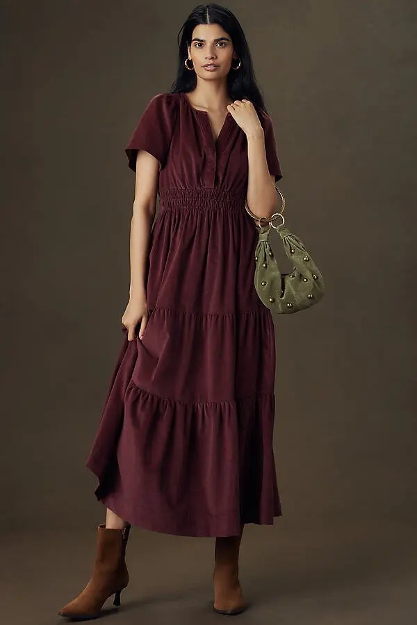 THE SOMERSET COLLECTION BY ANTHROPOLOGIE The Somerset Maxi Dress - Roasted Beet