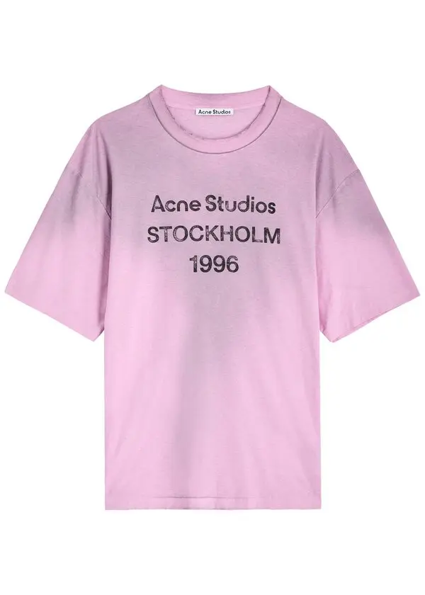 Acne Studios Tシャツ 1996年 淡いピンク系 Acne Studios - スプレー仕上げ1996ロゴTシャツ - コットン