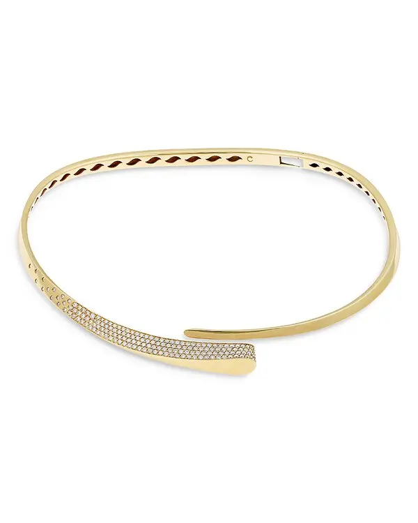 CRIVELLI 18k Yellow Diamond Pave Choker Necklace - Gold