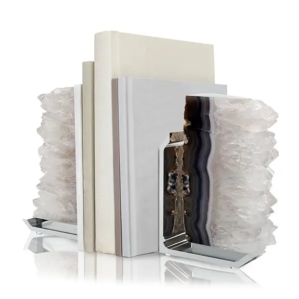 ANNA NEW YORK Fim Bookends, Set Of 2 - White