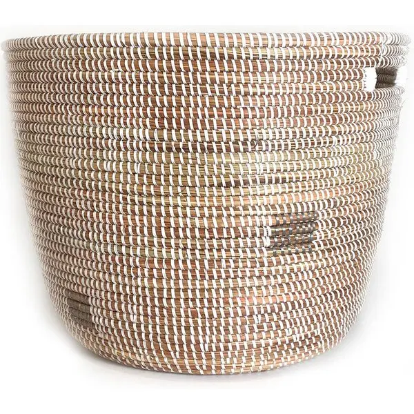 MBARE Flat Lid Storage Basket Squares Low Storage - White