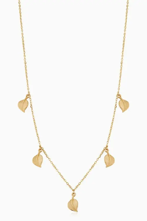 ORADINA 14k Leaf Station Choker