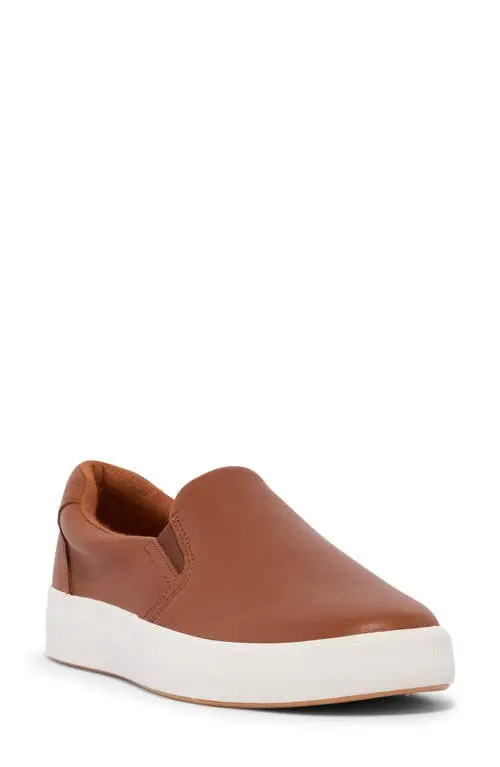 KEDS® Pursuit Leather Slip-on Sneaker - Cognac Leather