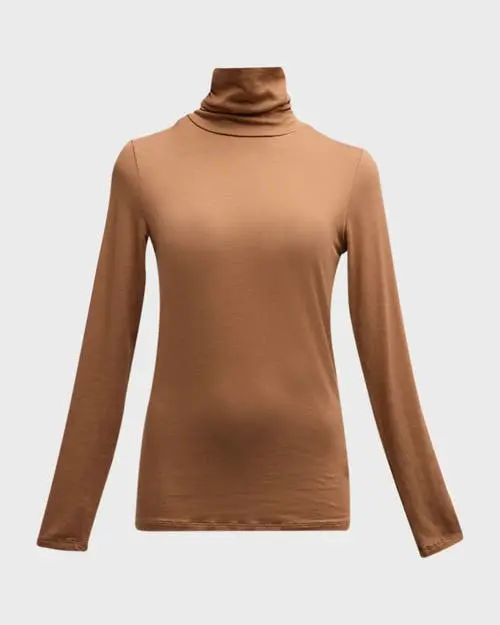 Majestic Filatures Soft Touch Long Sleeve Turtleneck - Bison