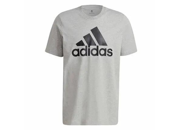 Adidas Essentials Big Logo Tee Shirt - Medium Grey Heather/black