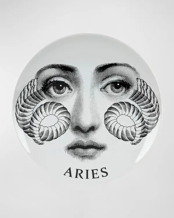 FORNASETTI Tema E Variazioni N.348 Wall Plate - Blackwhite