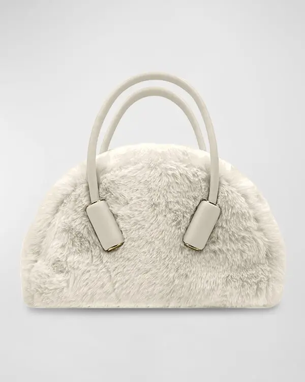 THEMOIRE Selene Faux-fur Top-handle Bag
