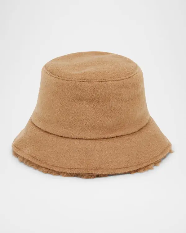 Max Mara Fiducia Wool Bucket Hat - Camel