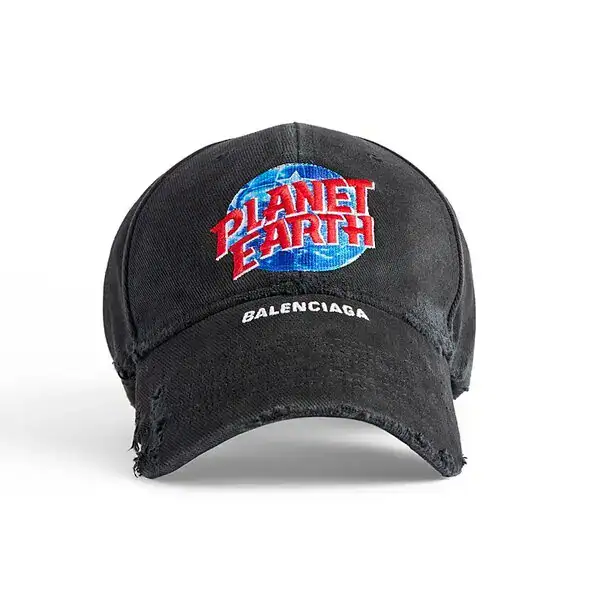 Balenciaga Planet Earth Cap In Black - 32% Off | Editorialist