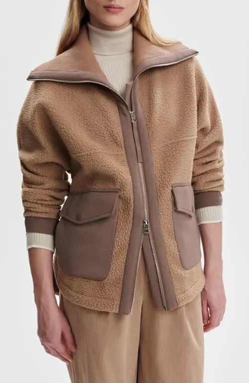 Varley Eleanor High Pile Fleece Jacket - Chanterelle