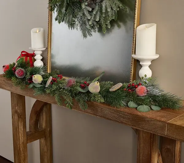 VALERIE PARR HILL 4' Fruit, Cedar And Pine Garland Valerie