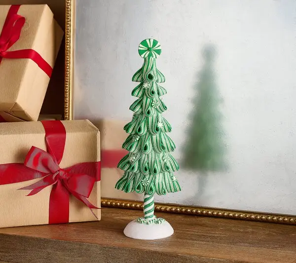 VALERIE PARR HILL 14' Peppermint Candy Ribbon Tree Valerie
