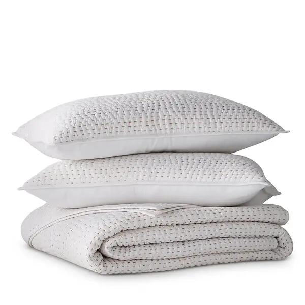 SKY Multicolor Pickstitch Coverlet Set, King Exclusive - Magenta