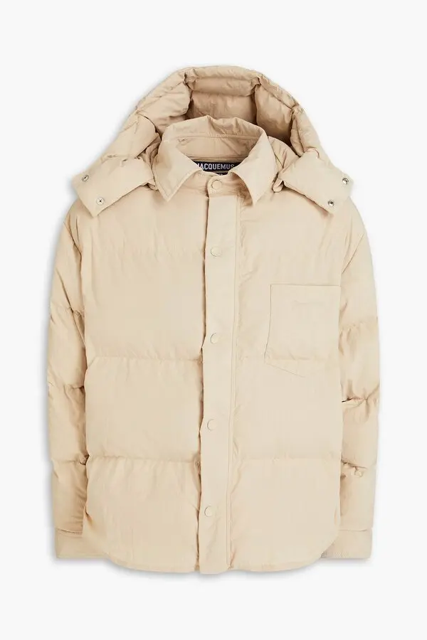 Jacquemus Quilted Shell Hooded Jacket - Beige