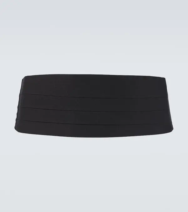 Rubinacci Silk Grosgrain Cummerbund - Black