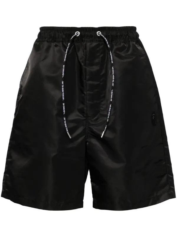 A BATHING APE® Logo-embroidered Relaxed-fit Shorts