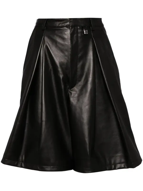 Giuseppe Di Morabito Pleated Leather Shorts