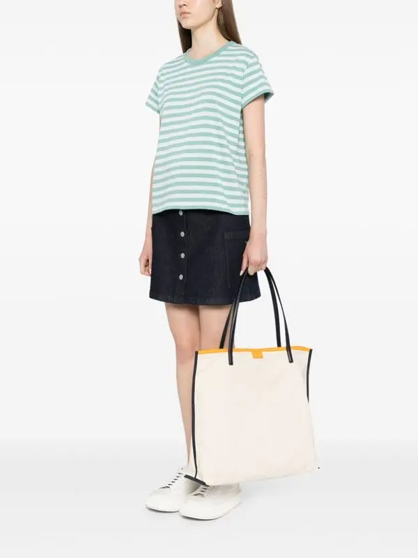 AGNÈS B. Logo-lettering Canvas Tote Bag
