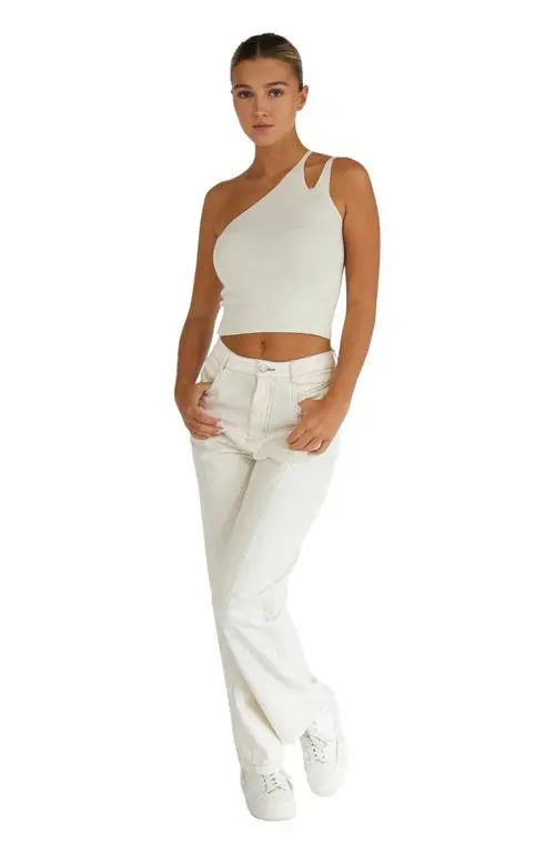 BELLE & BLOOM Symphony Knit Crop Top - Cream