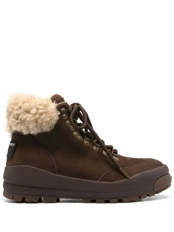 Ralph Lauren Shearling-trim Hiking Boots