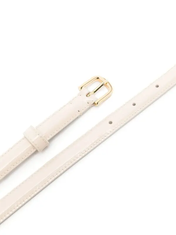 TOTÊME Thin Patent-leather Belt - Neutrals