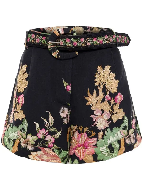 Hemant & Nandita Floral-print Cotton Shorts
