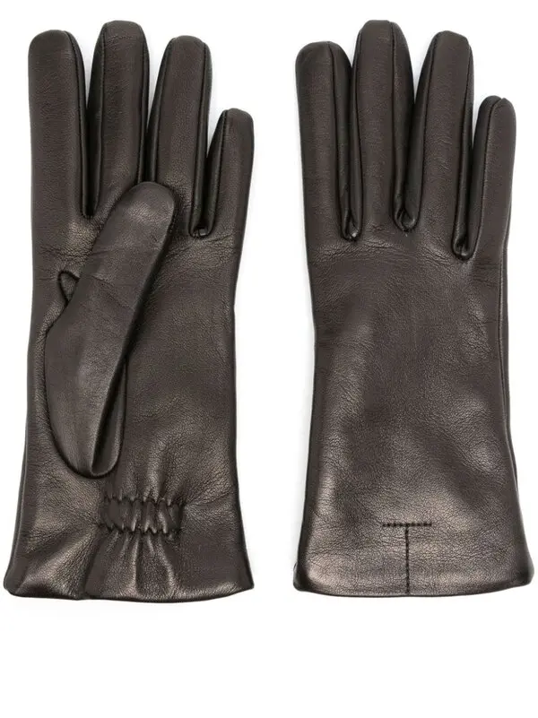 TOTÊME Leather Gloves - Black | Editorialist