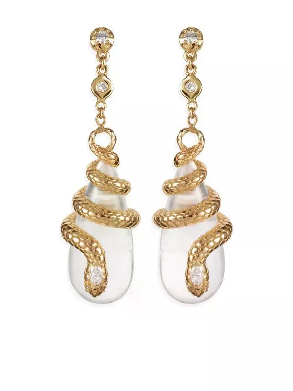 Jacquie Aiche 14kt Yellow Sophia Diamond Dangle Earrings