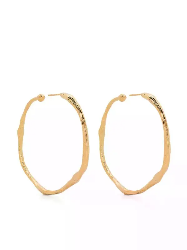 FORTE_FORTE Irregular-design Hoop Earrings - Gold