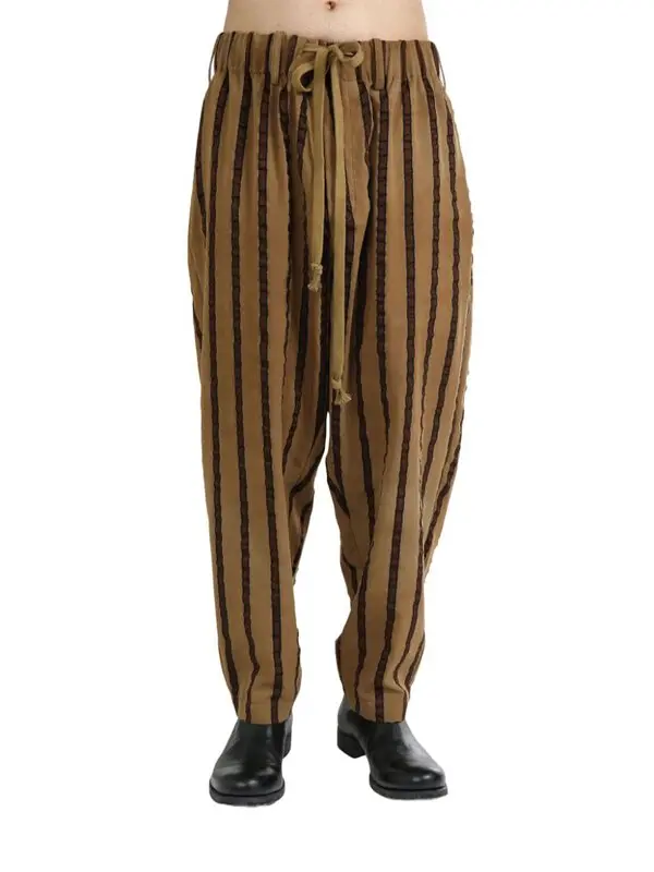 UMA WANG Striped Loose Trousers