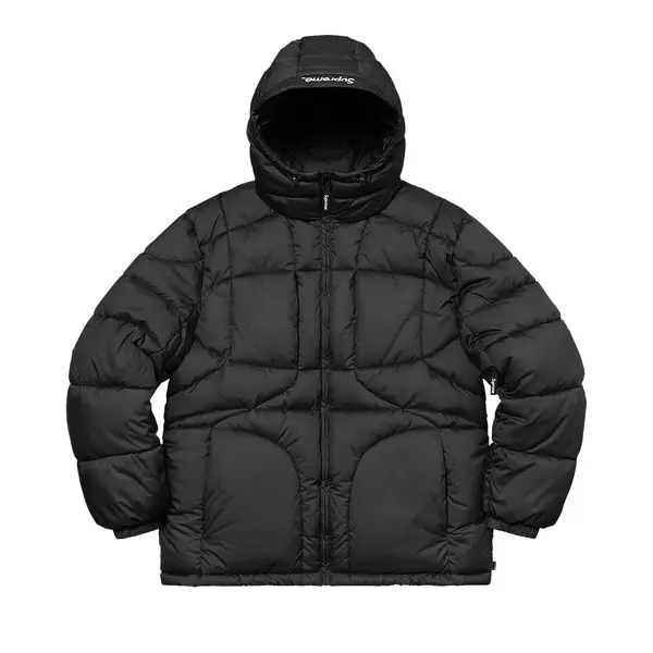 Supreme Warp Hooded Puffy Jacket - Black
