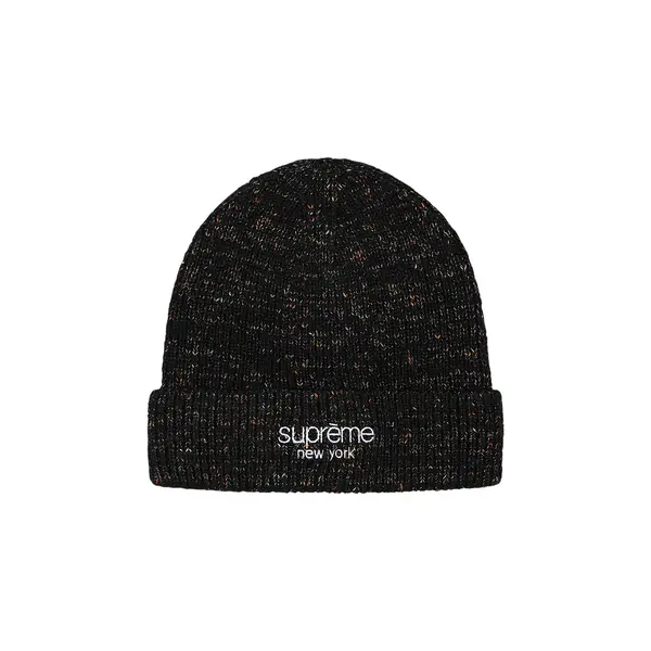 Supreme Rainbow Speckle Beanie - Black