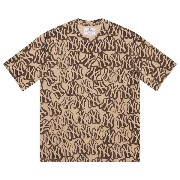 Supreme X New York Yankees Airbrush Short-sleeve Top 'clay - Tan