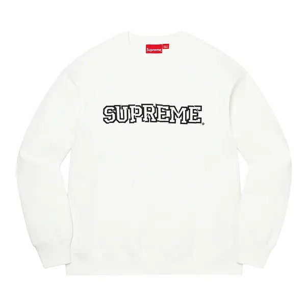 Supreme Shattered Logo Crewneck - White