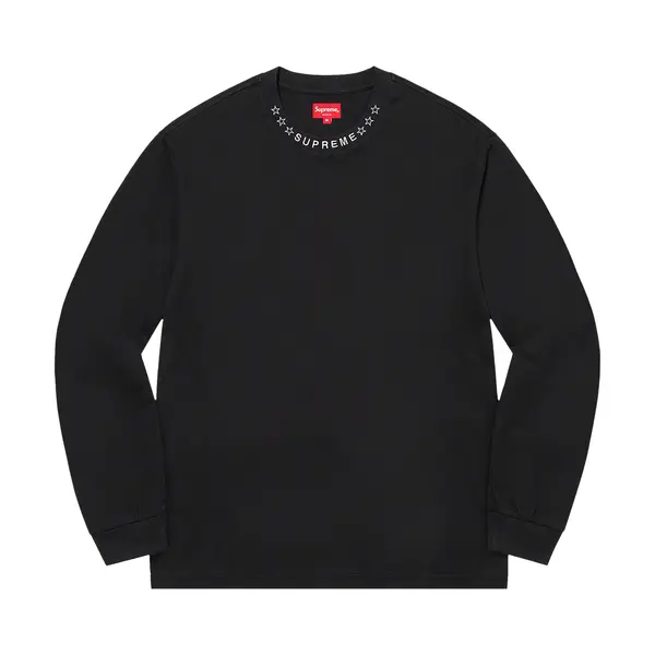 Supreme Stars Collar Top - Black