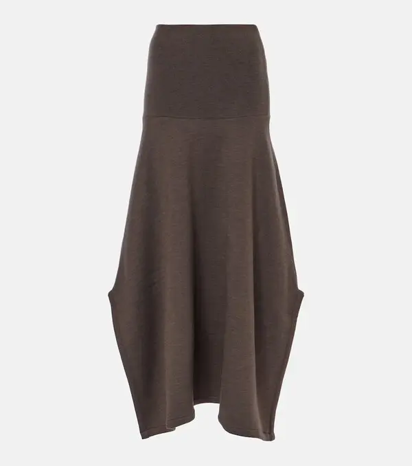 LEMAIRE Wool And Cotton Midi Skirt