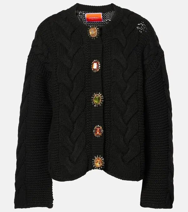 La DoubleJ Embellished Cardigan - Black