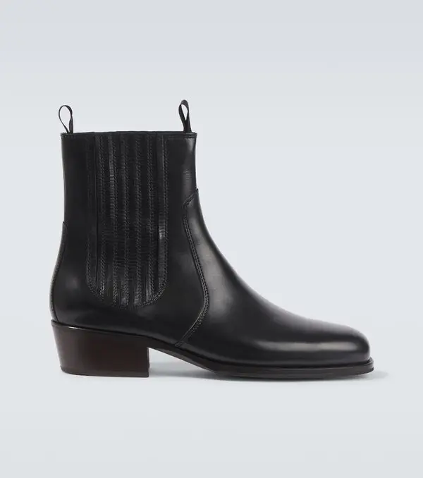 LEMAIRE Leather Chelsea Boots - Black
