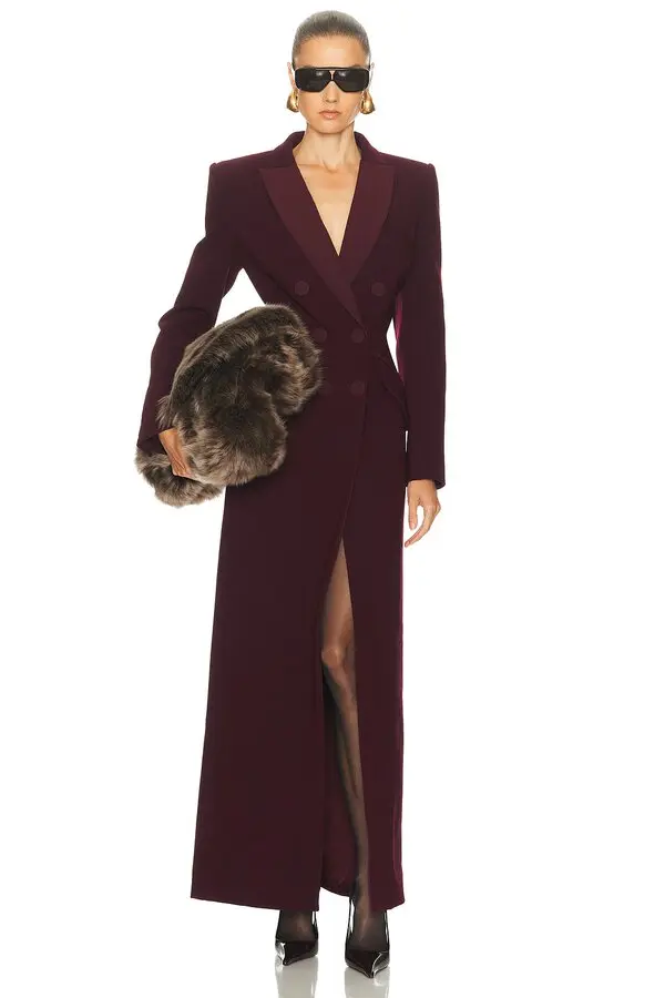 SANS FAFF Amberly Evening Blazer Dress - Bordeaux