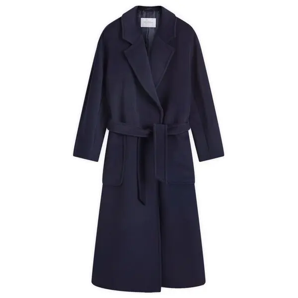 Max Mara Virgin Wool Maxi Coat With Belt