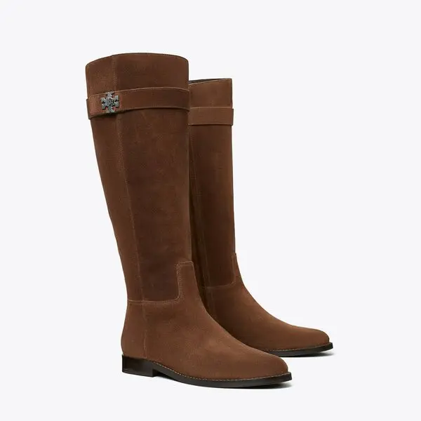 Tory Burch Turnlock Riding Boot - Dark Cocoa