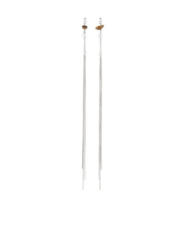 COURREGES Stone Chain Earrings