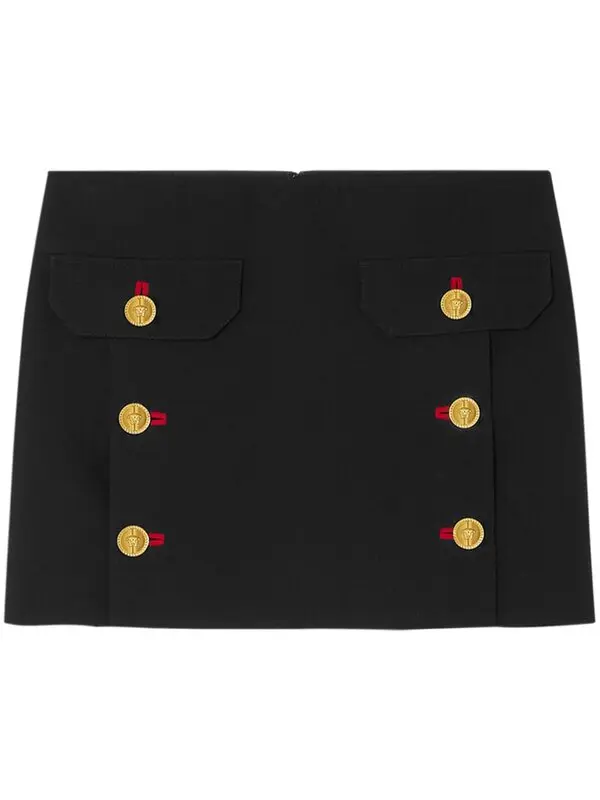 Versace Medusa Head-button Mini Skirt