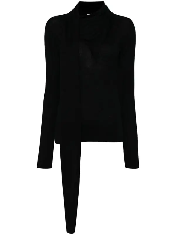 TOTÊME Draped-scarf Fine Knit Top