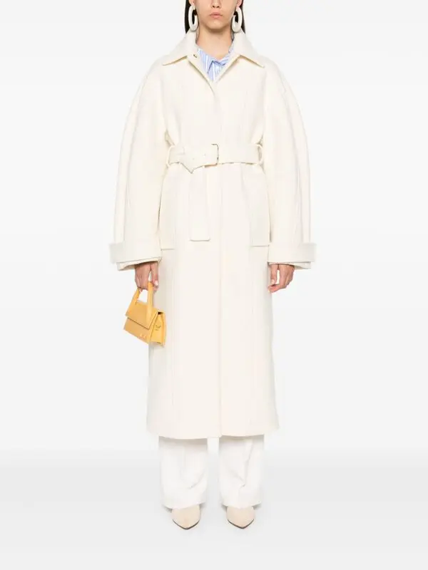 Jacquemus Bari Long Coat - White