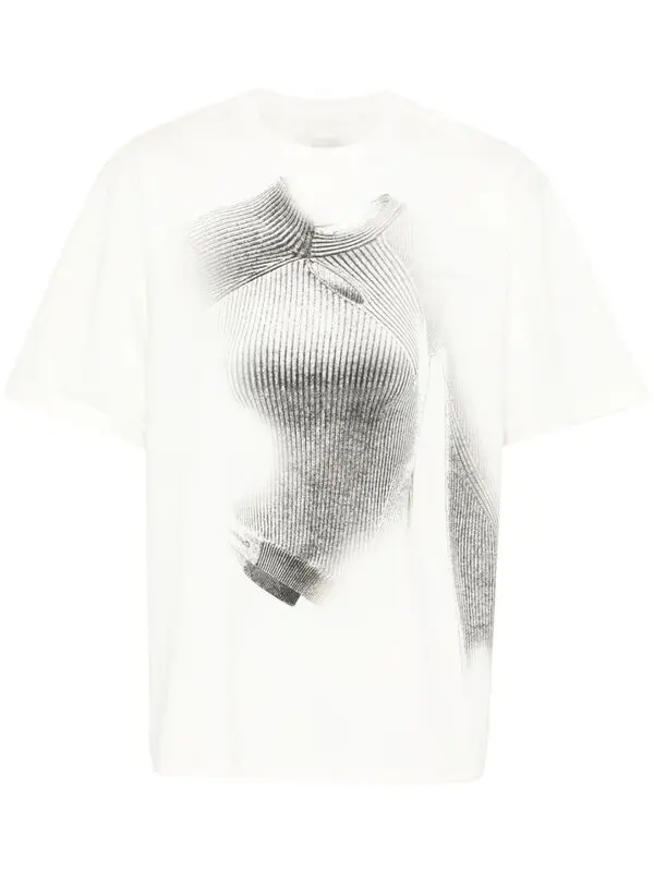 FENG CHEN WANG Graphic-print T-shirt - Neutrals
