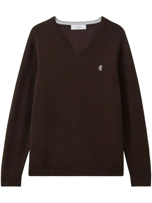 Pringle Of Scotland Wool V-neck Sweater - Brown