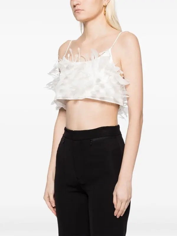 SELEZZA Fringed Bralette Top