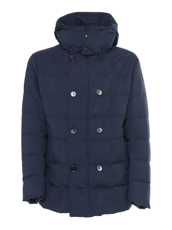 FAY Double-breasted Hooded Down Jacket